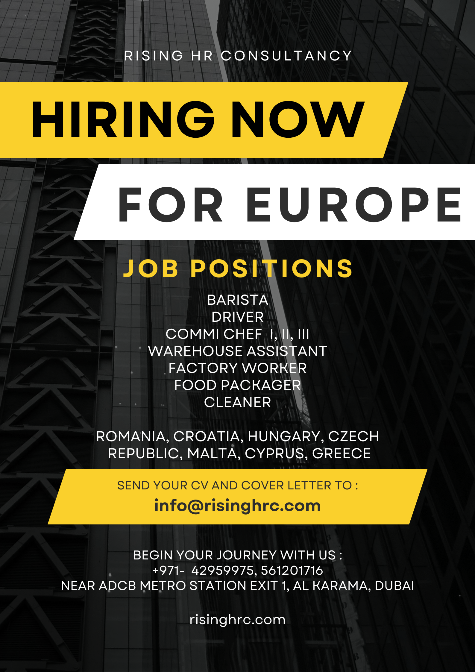 Explore Work Opportunities in Europe – Rising HR Consultancy